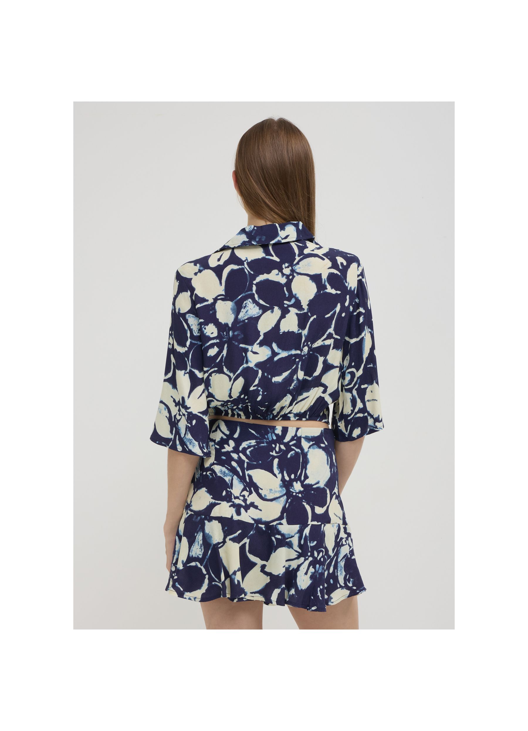 Πουκάμισο με διασταυρούμενο σχέδιο var midnight blue | Calliope