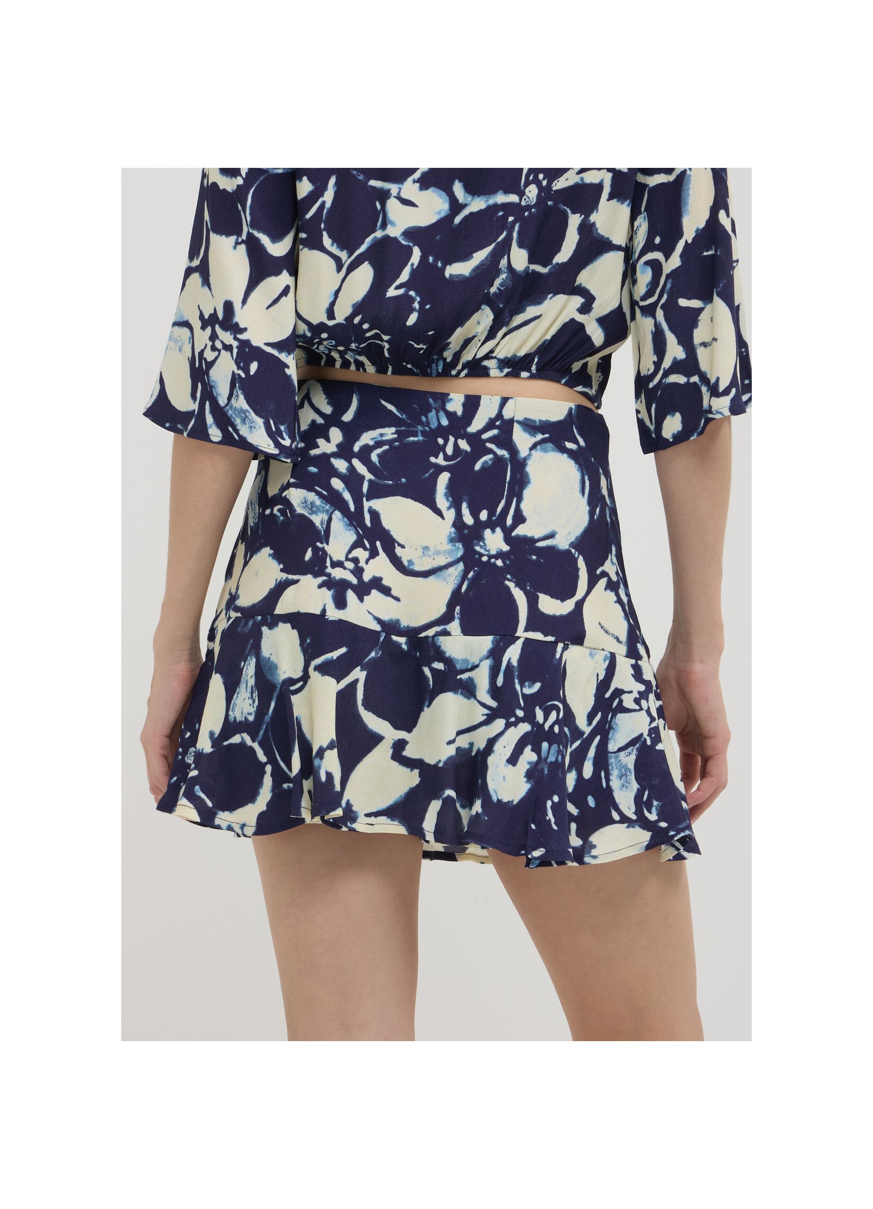 Φούστα-παντελόνι με μοτίβο var midnight blue | Calliope