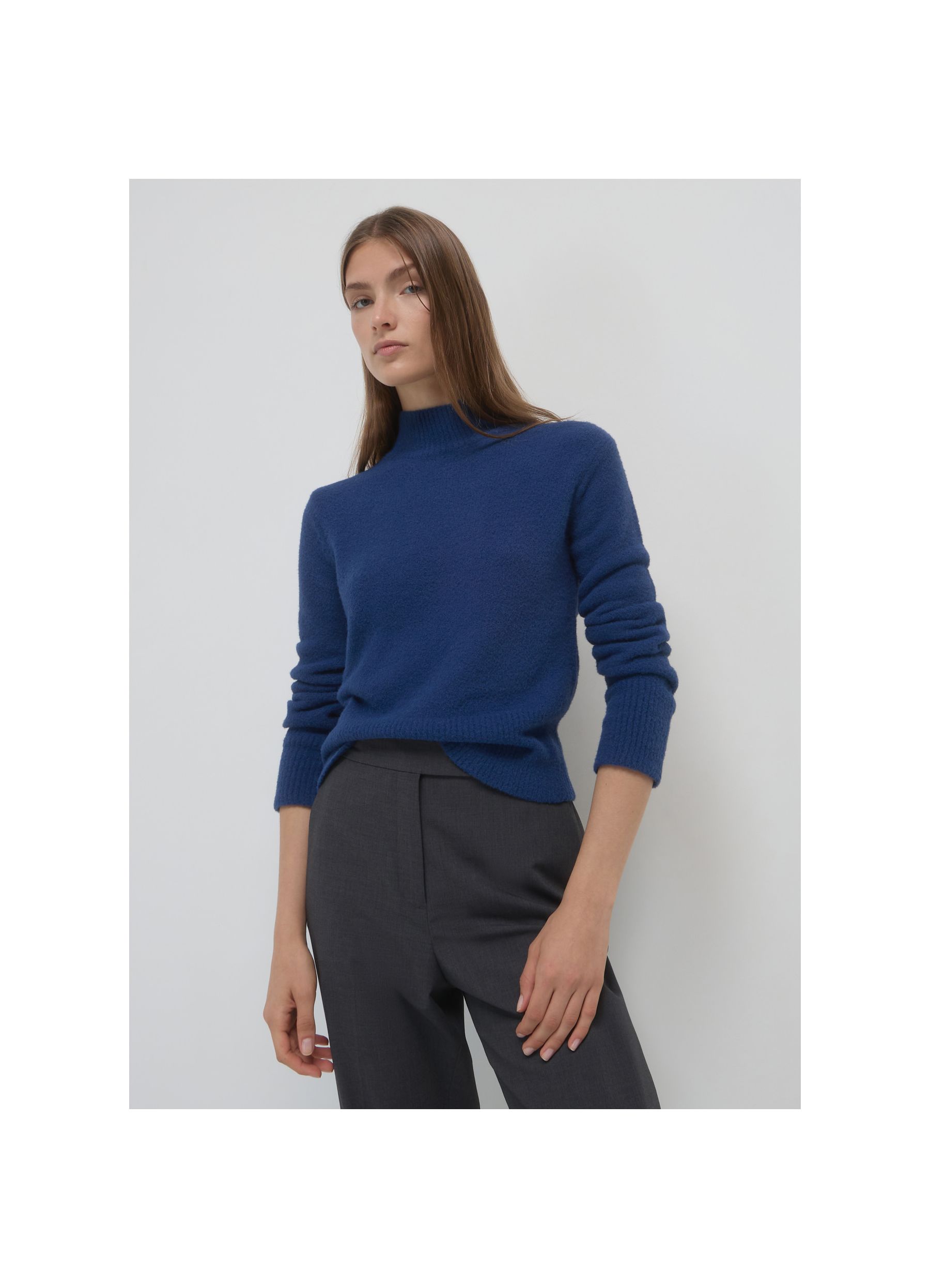 Pullover mit hohem Kragen oktanblau | Calliope