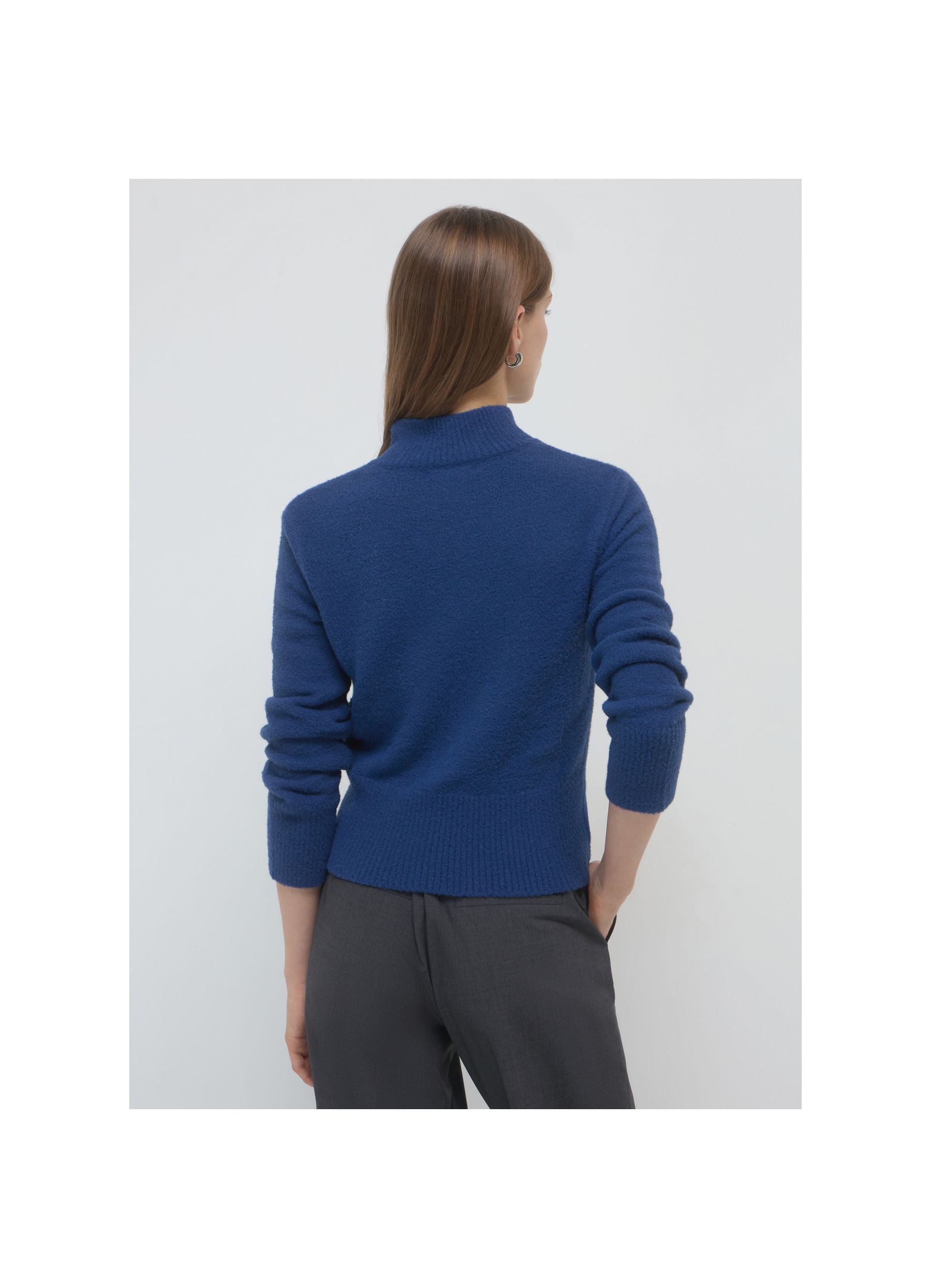 Pullover mit hohem Kragen oktanblau | Calliope