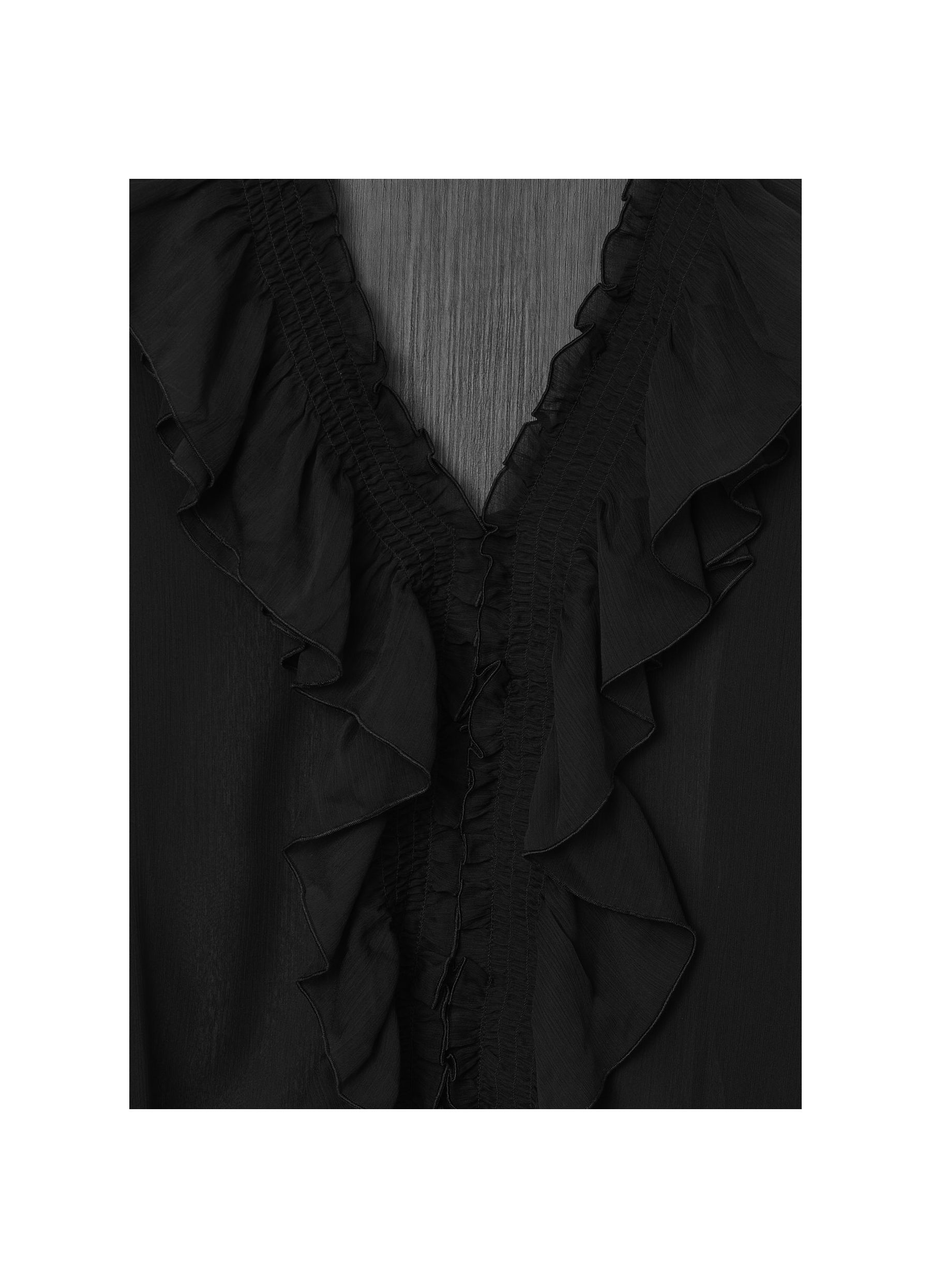 Camicia con rouches ultrablack | Calliope