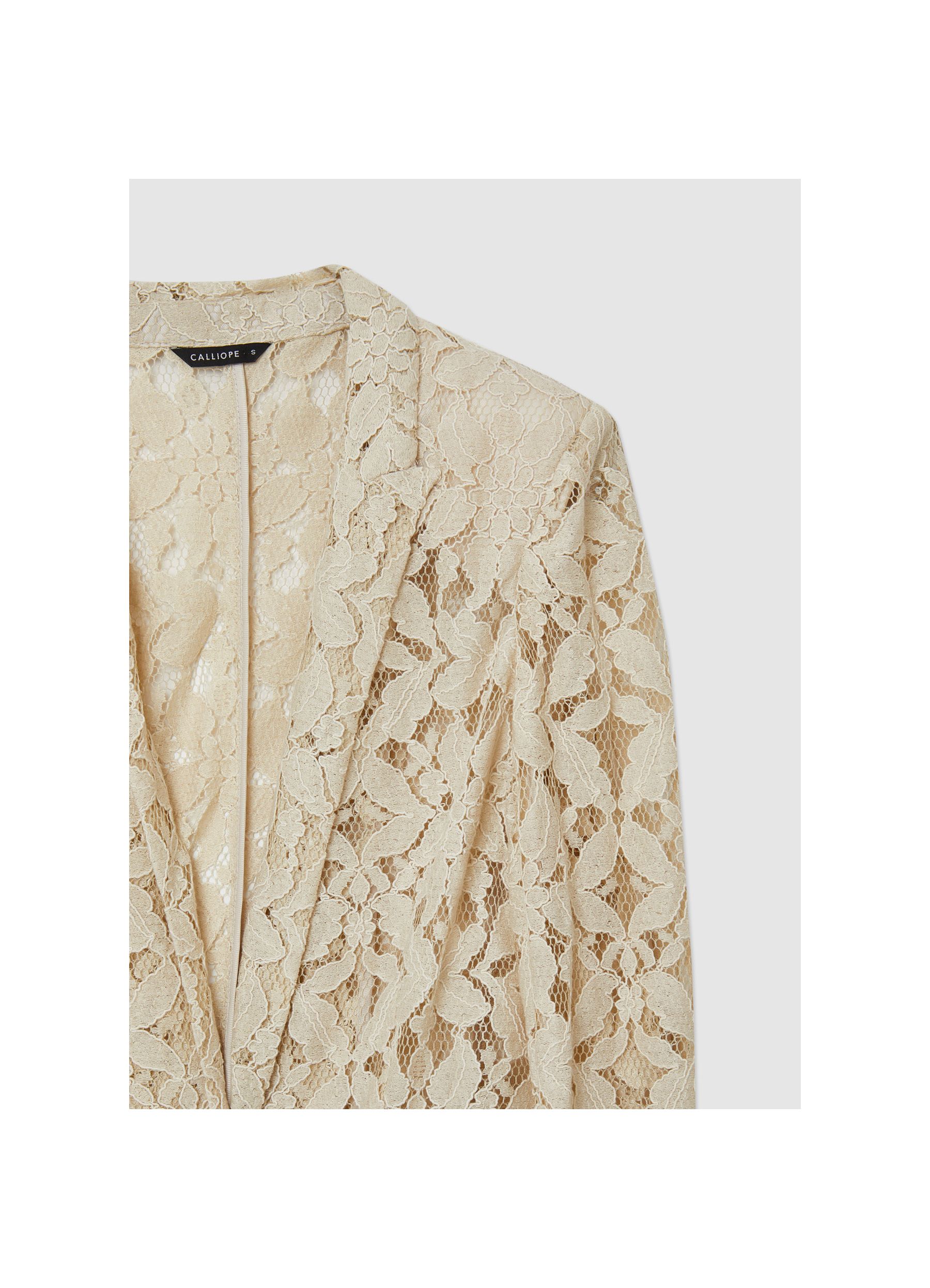 beige lace jacket