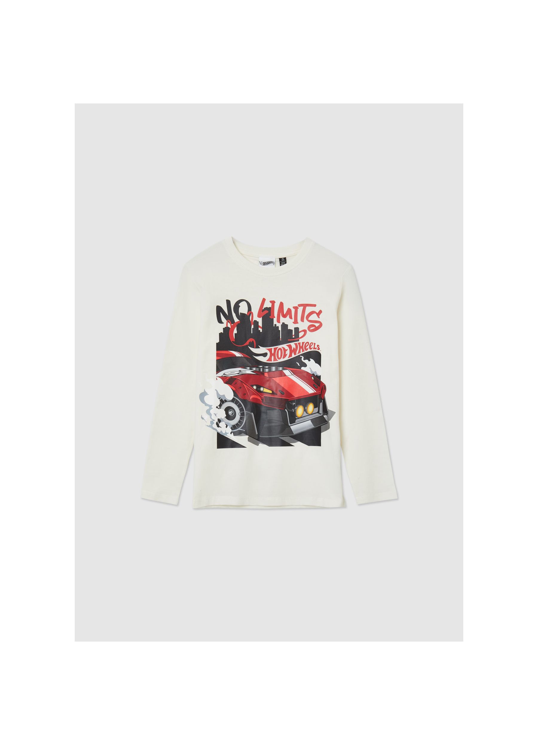 Hot Wheels print T-shirt bela vuna | Calliope