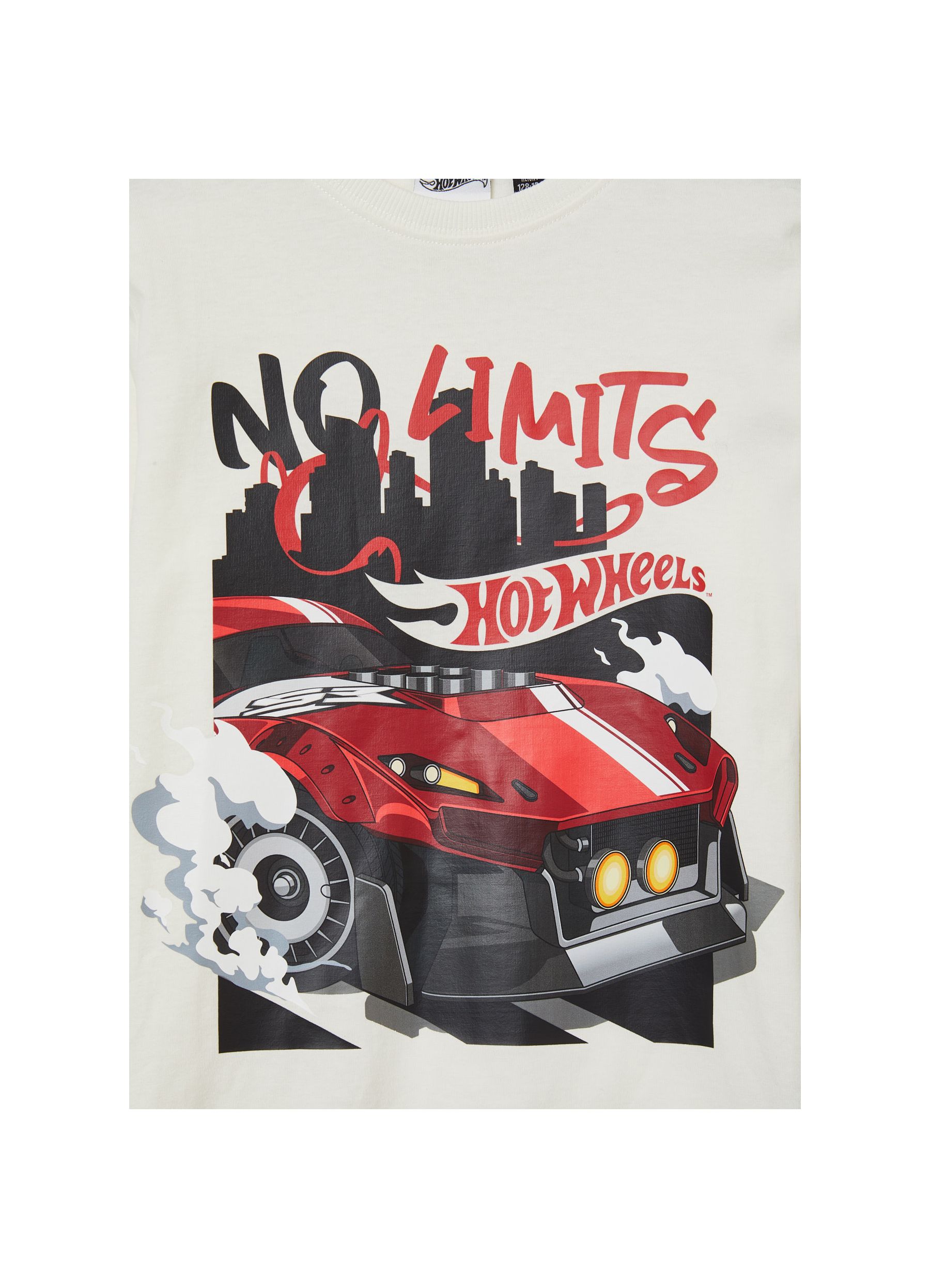 Hot Wheels print T-shirt bela vuna | Calliope