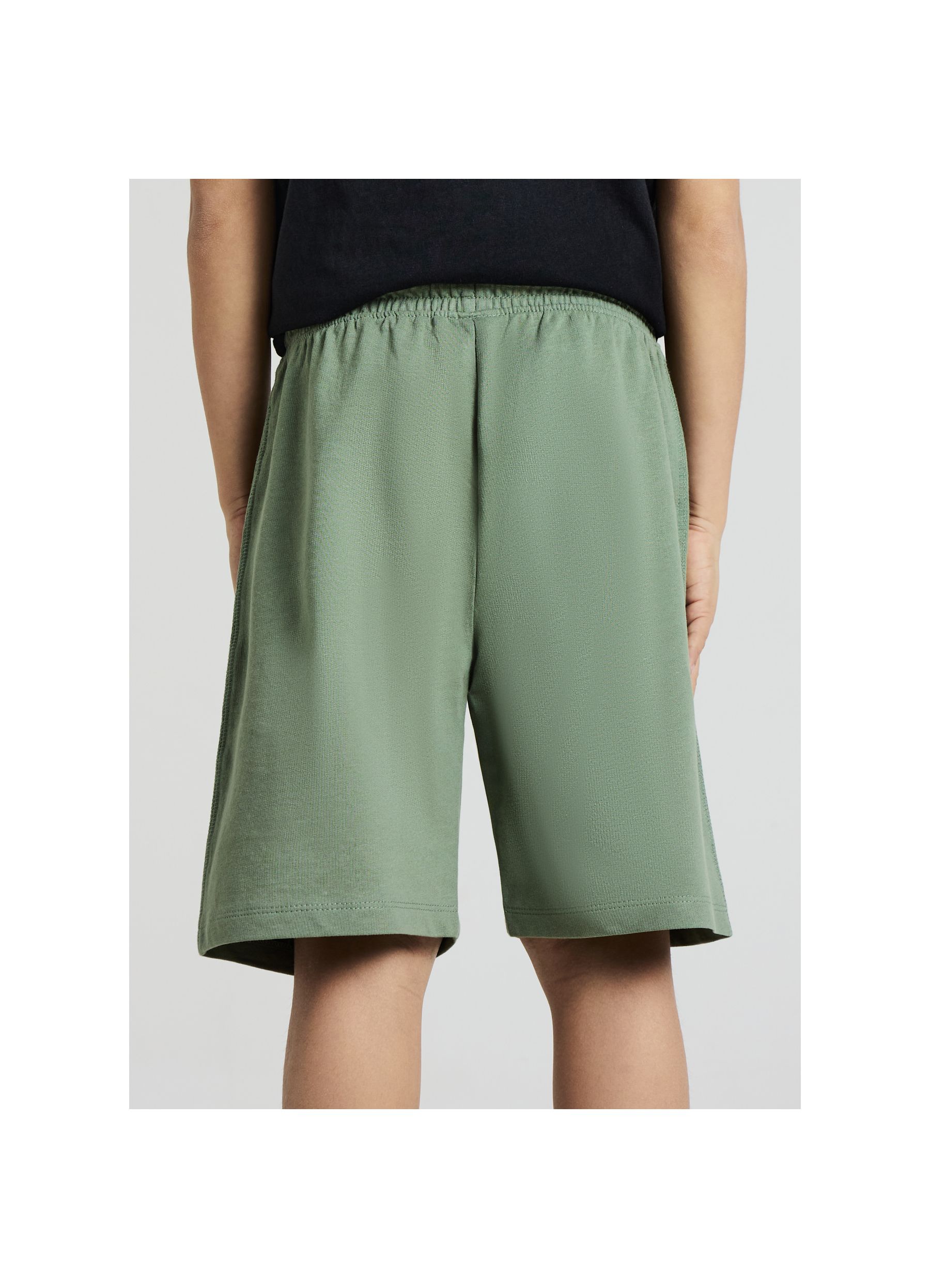 Shorts with lettering green military light | Calliope
