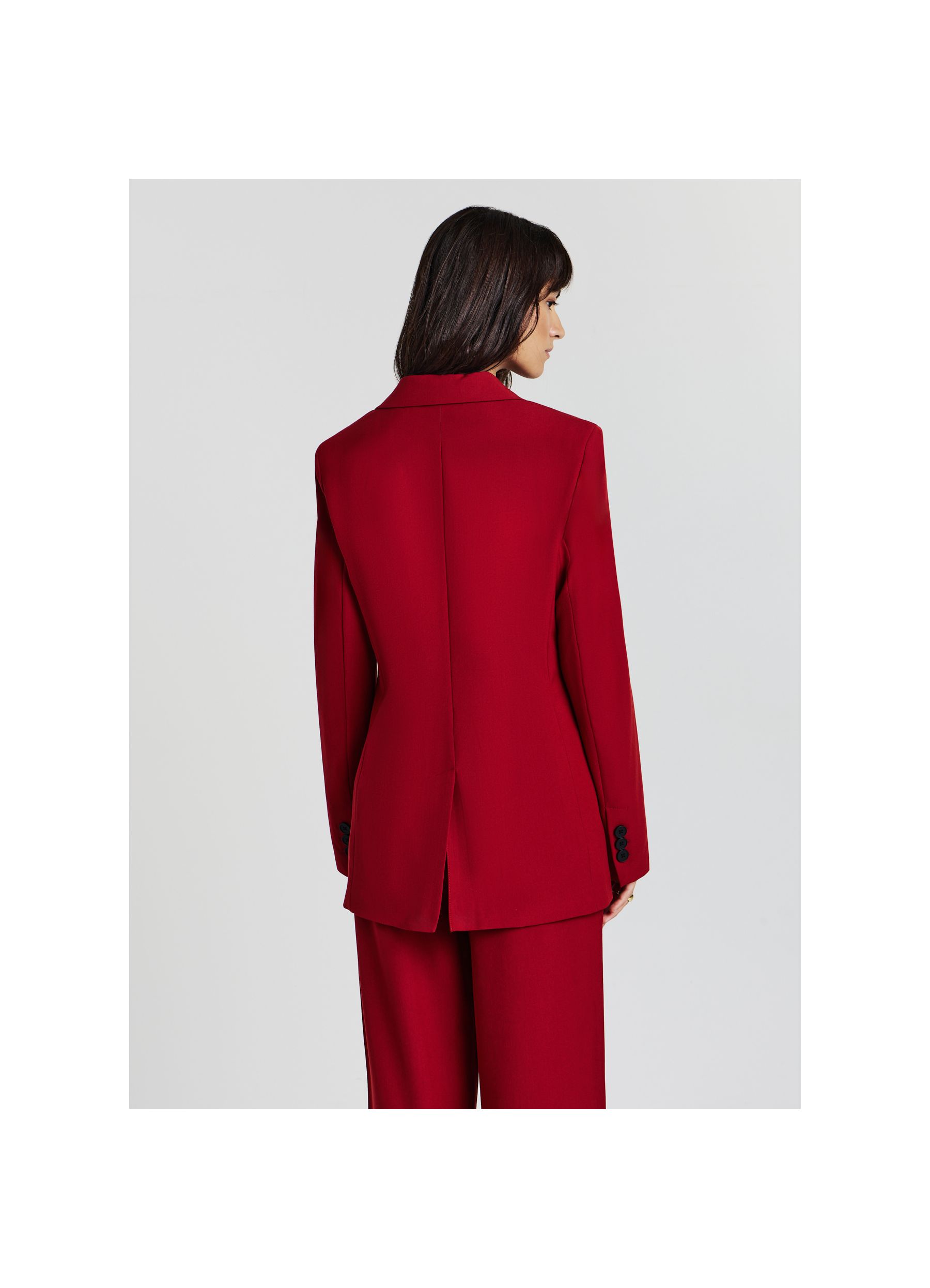 Double-breasted two-button jacket red dark | Calliope