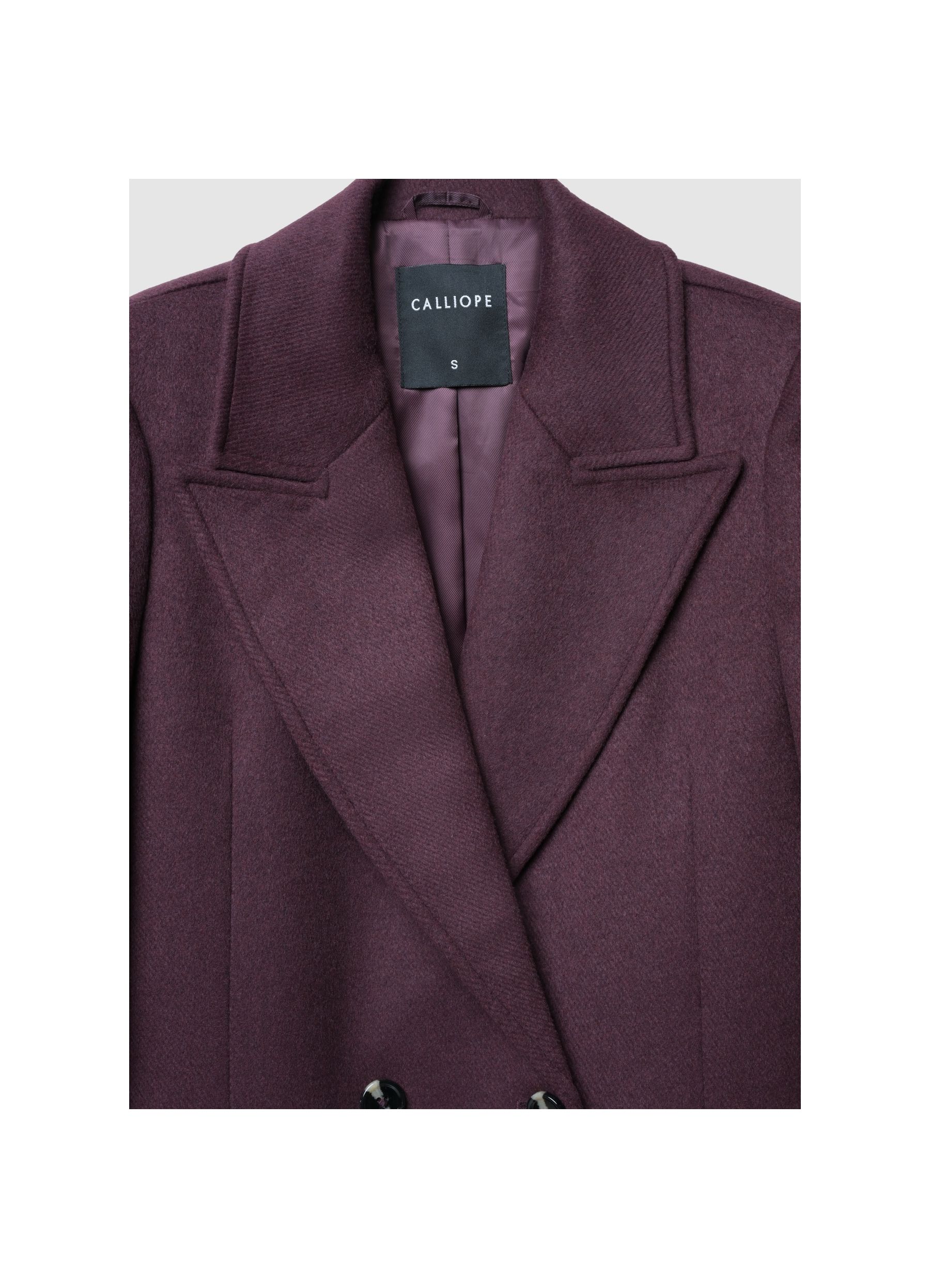 Double-breasted coat bordeaux | Calliope