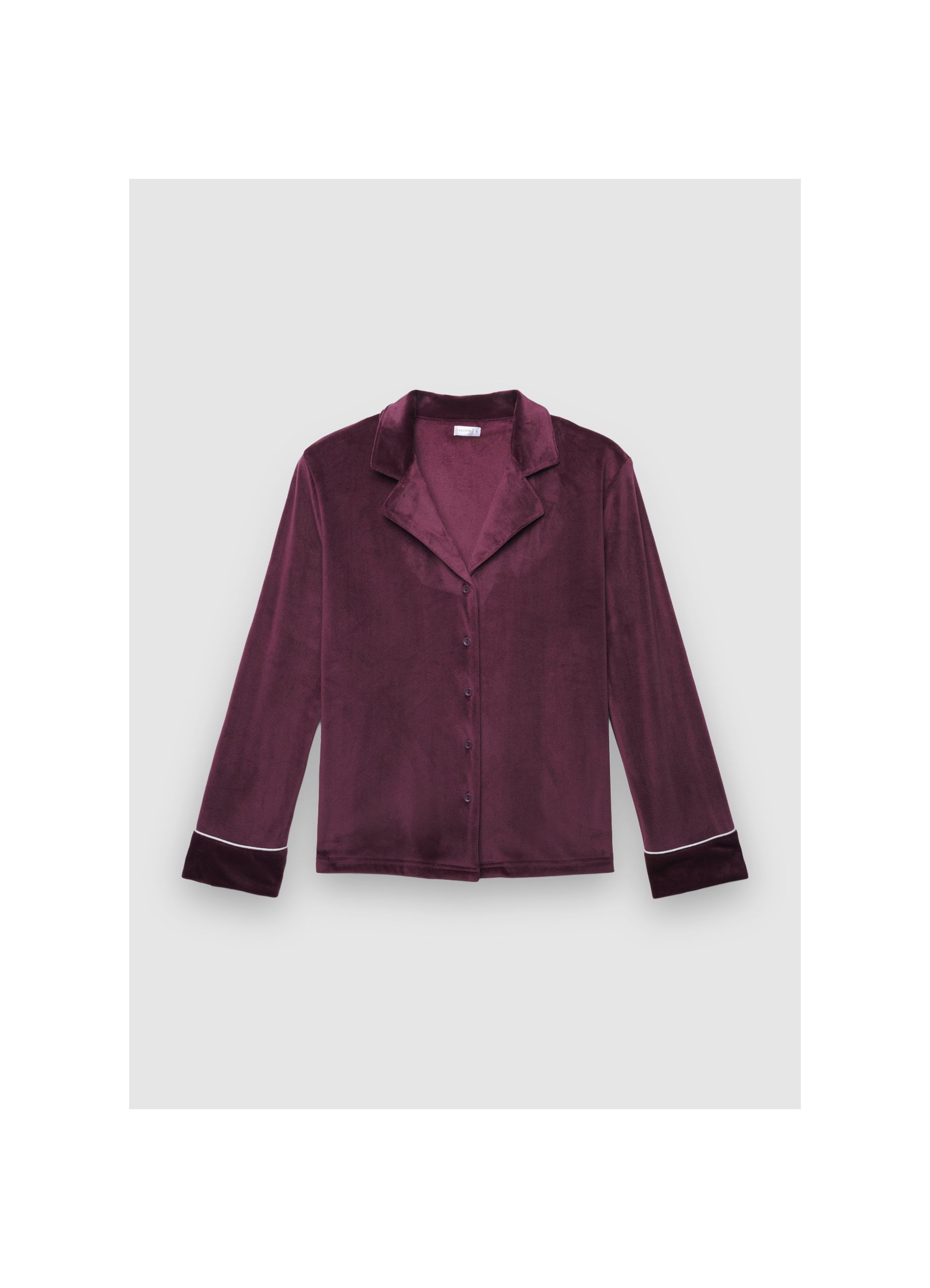 Velvet-effect shirt bordo | Calliope