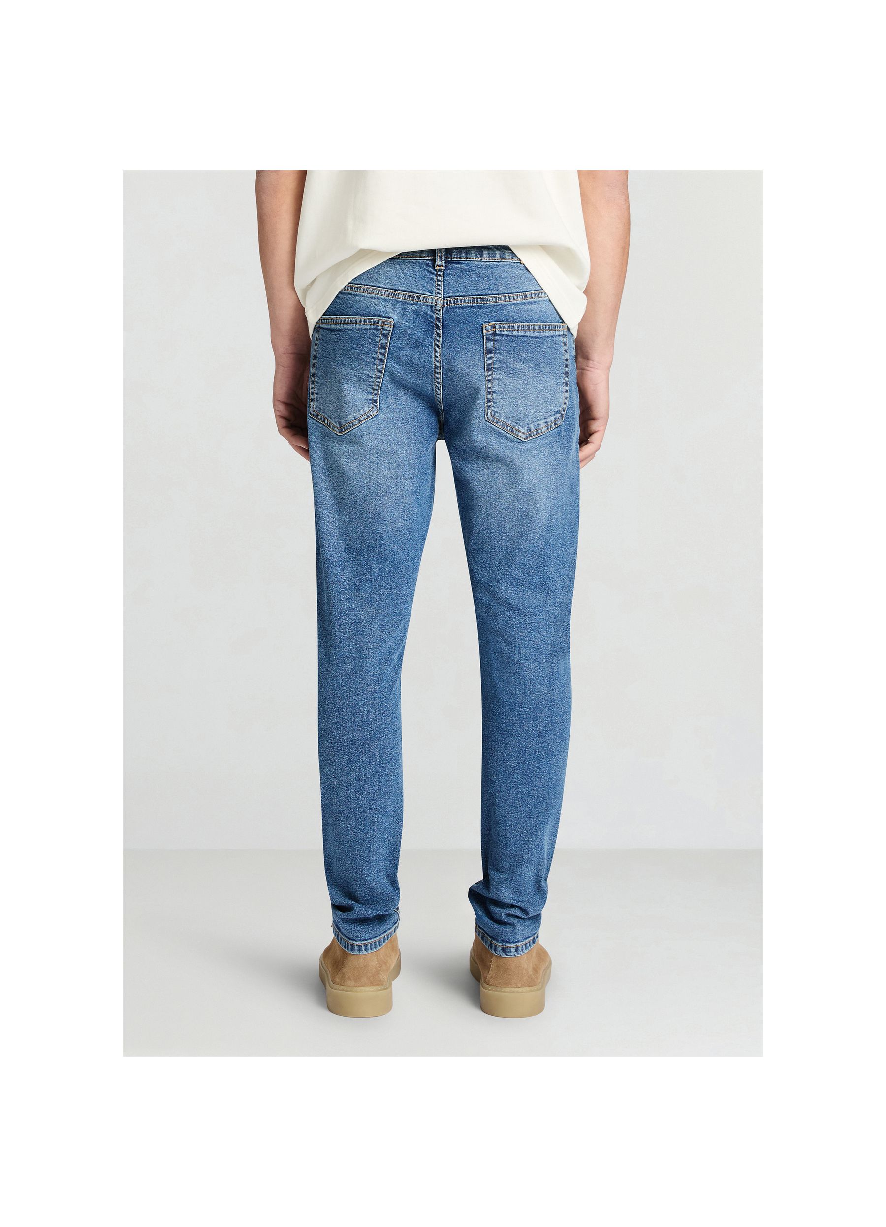 Plain-colour skinny jeans middle blue denim | Calliope