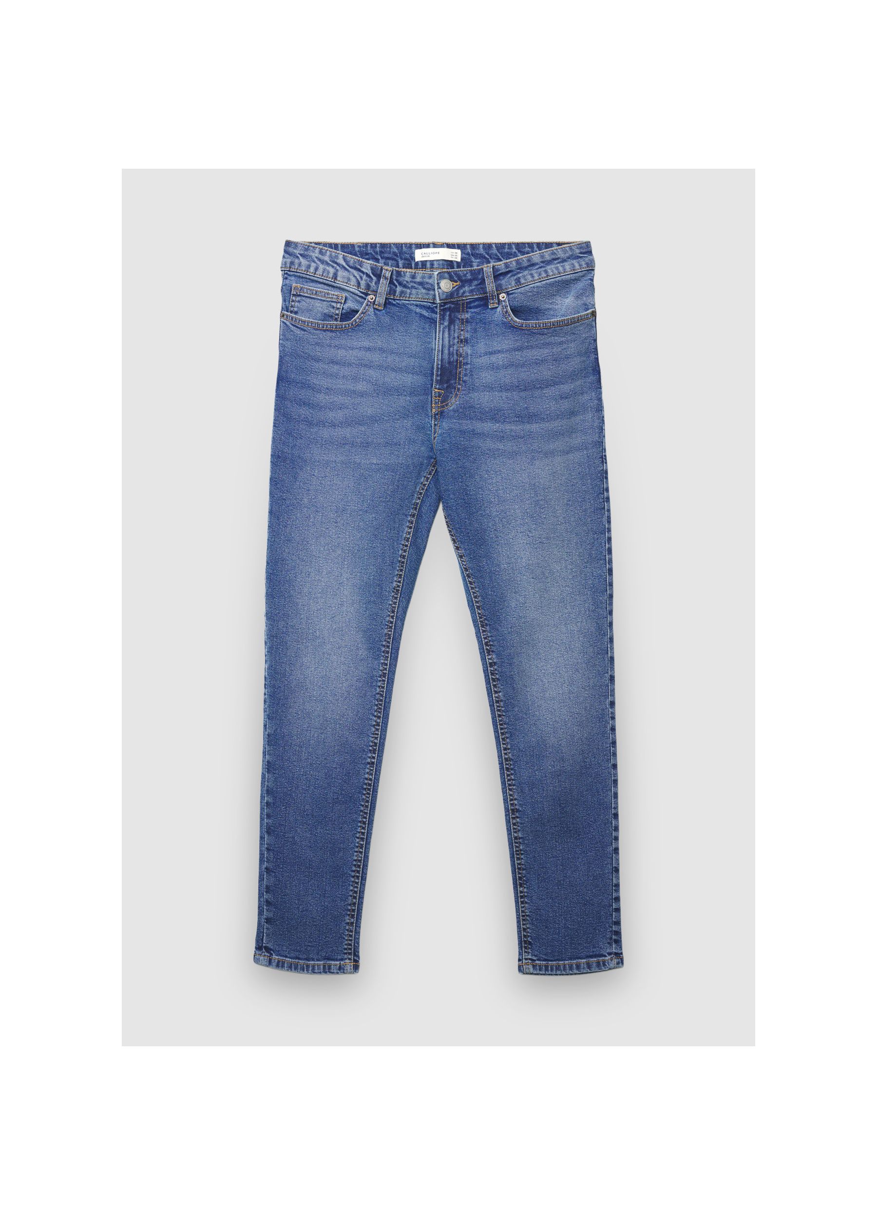 Plain-colour skinny jeans middle blue denim | Calliope