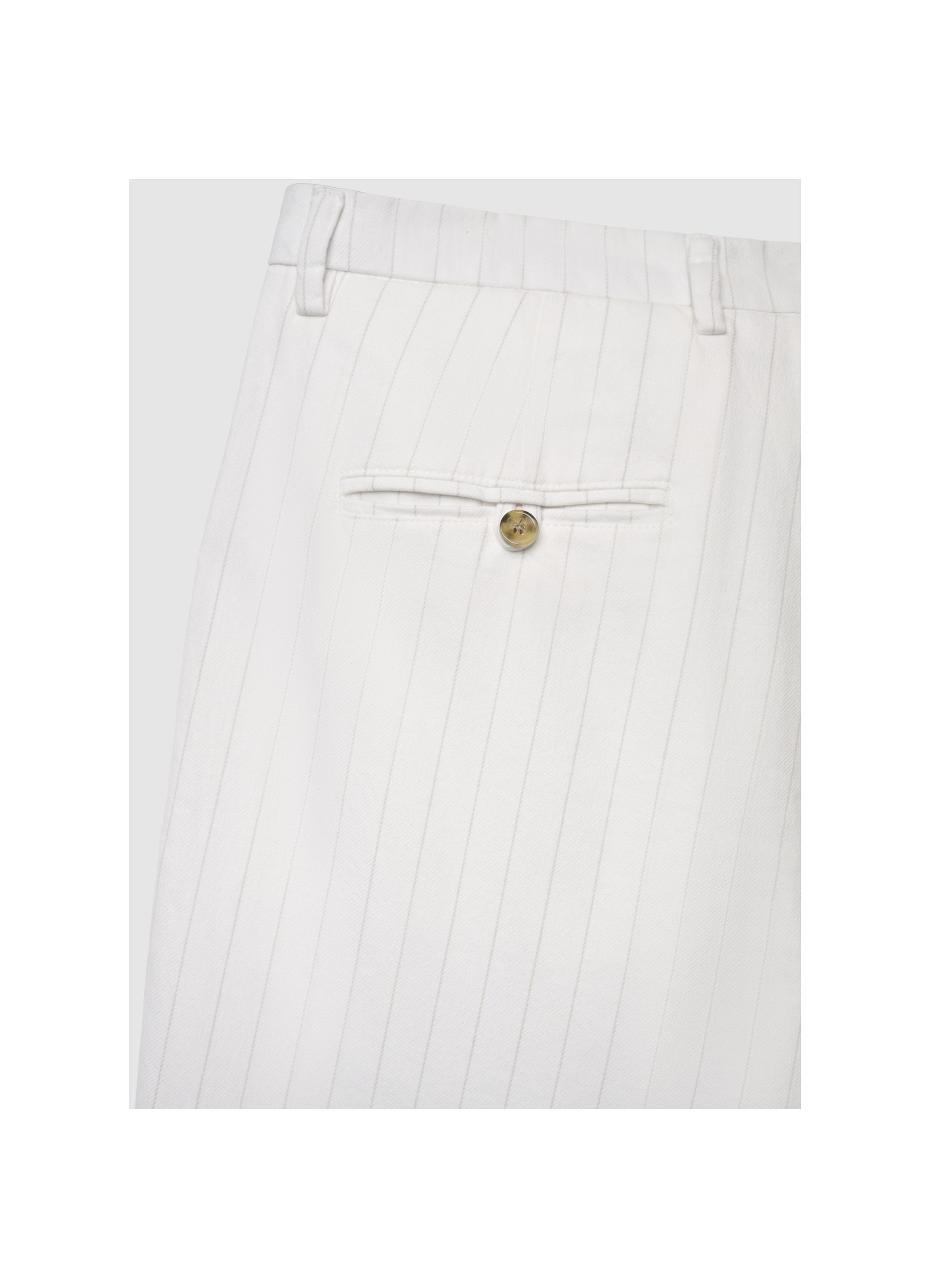 Pantaloni dritti a righe var bianco ottico | Calliope