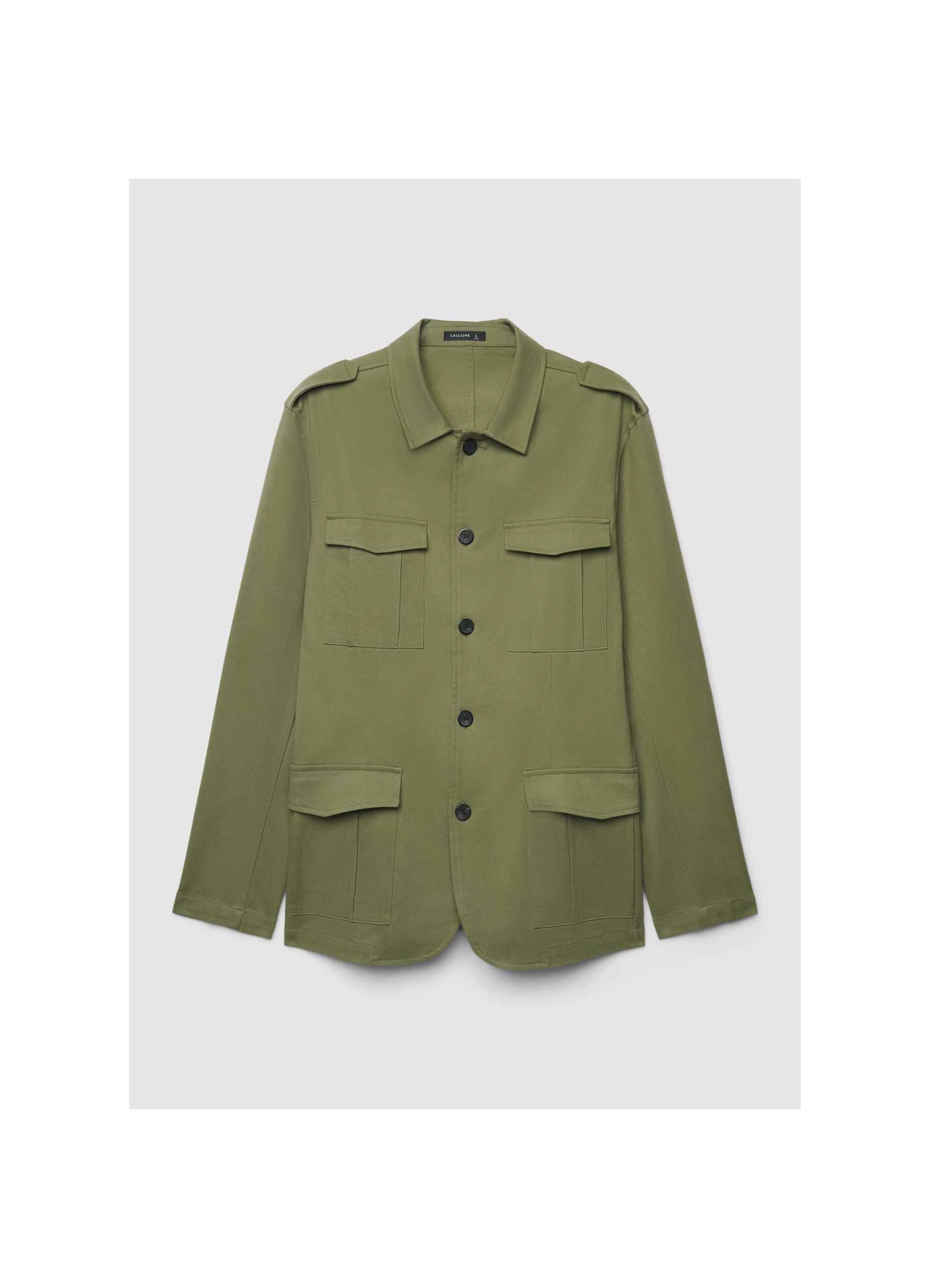 Pamučna saharijanska jakna var vojnička svetlozelena | Calliope