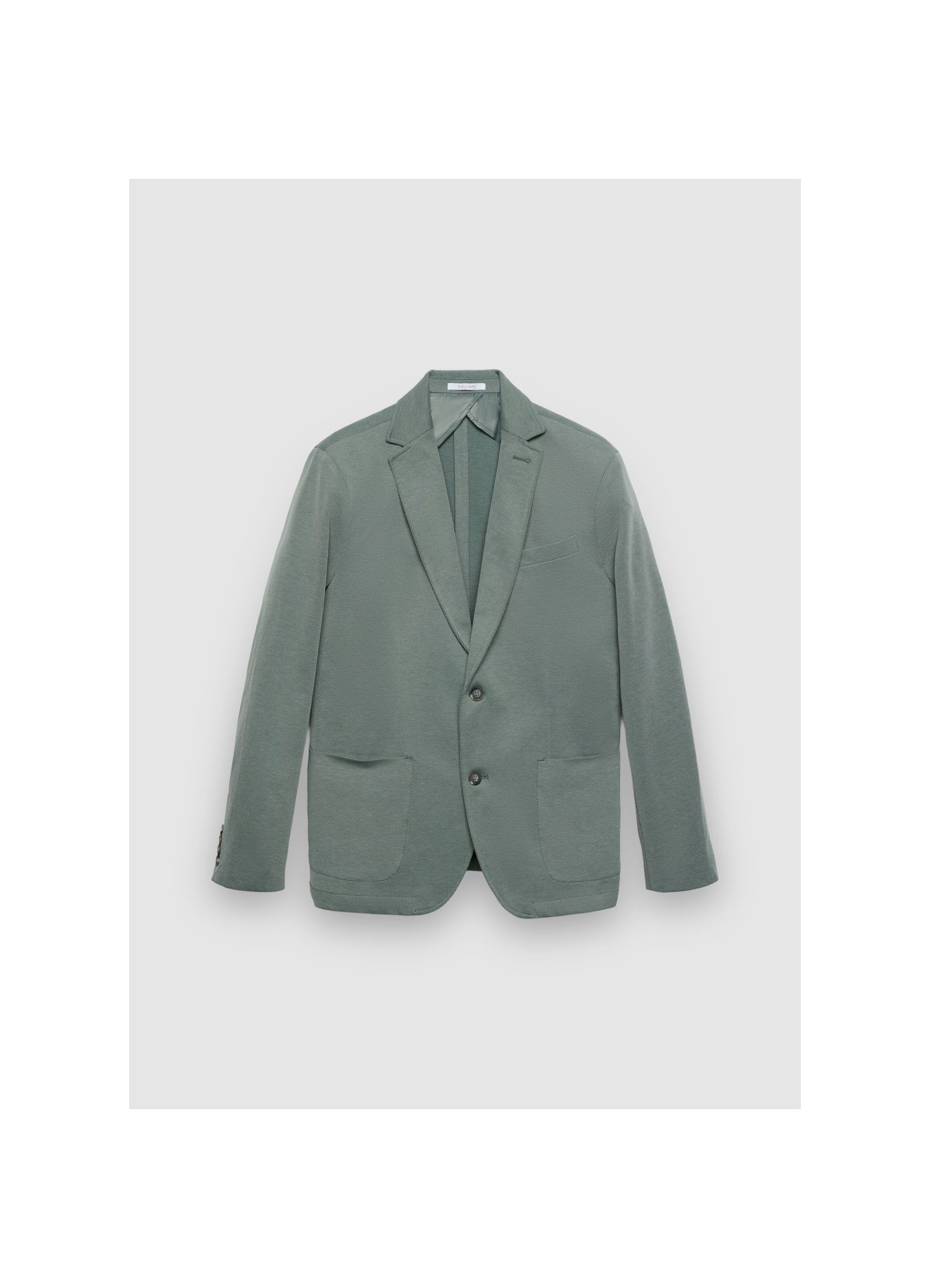 Piqué fabric jacket light grey melange | Calliope