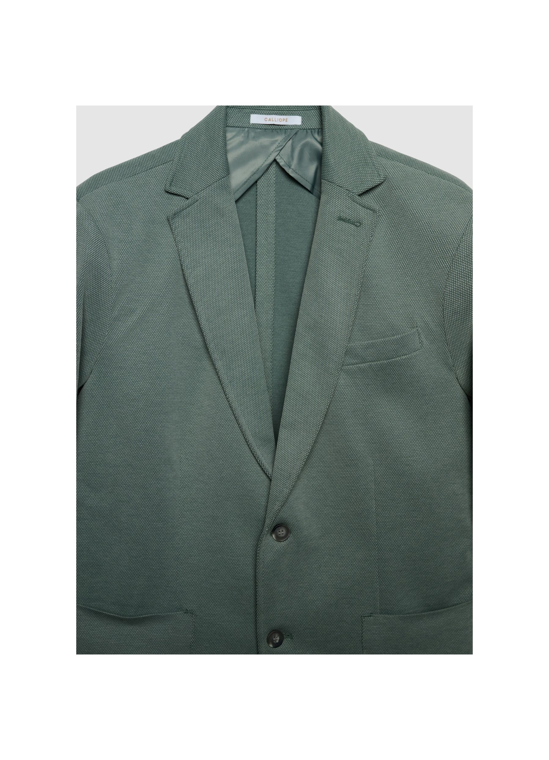 Piqué fabric jacket light grey melange | Calliope