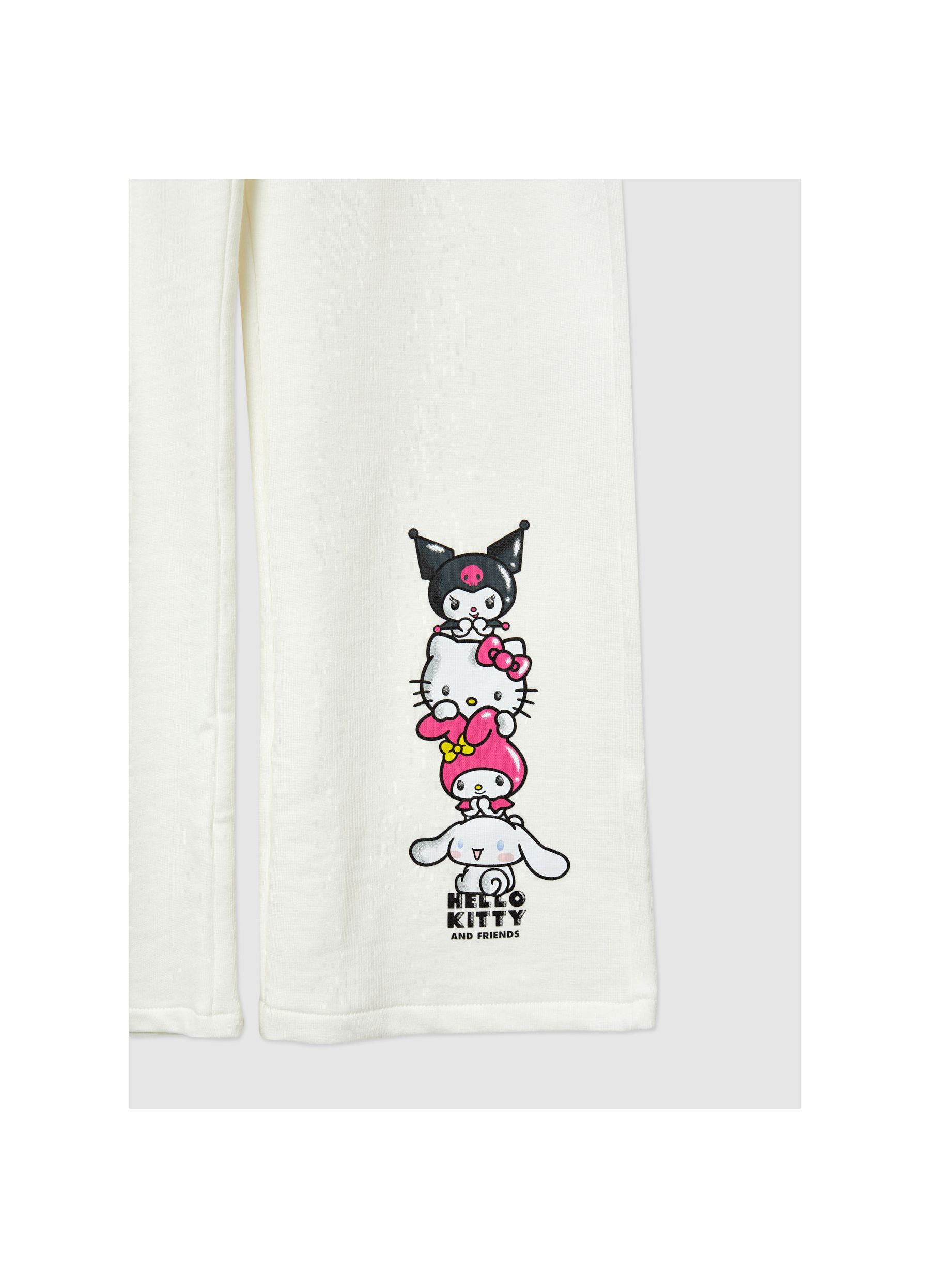 Turnhosen mit Hello Kitty-Aufdruck wollweiß | Calliope