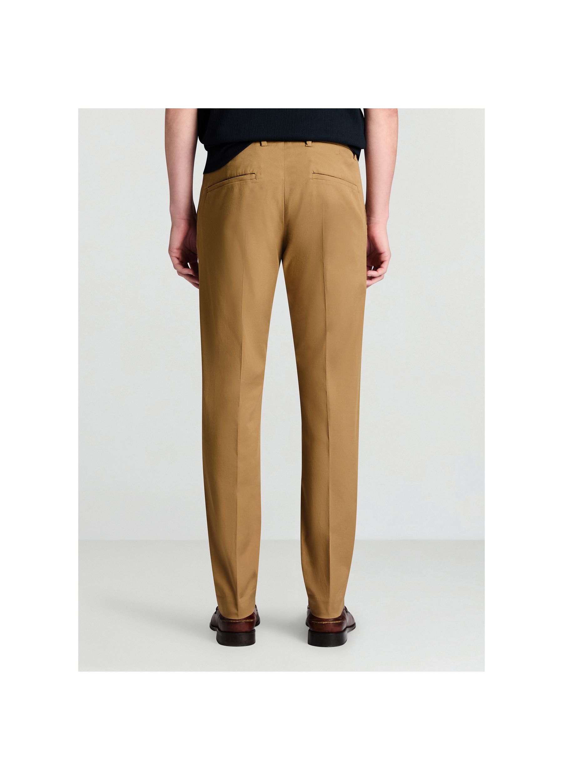 Tailored trousers with welt pockets tabacco | Calliope