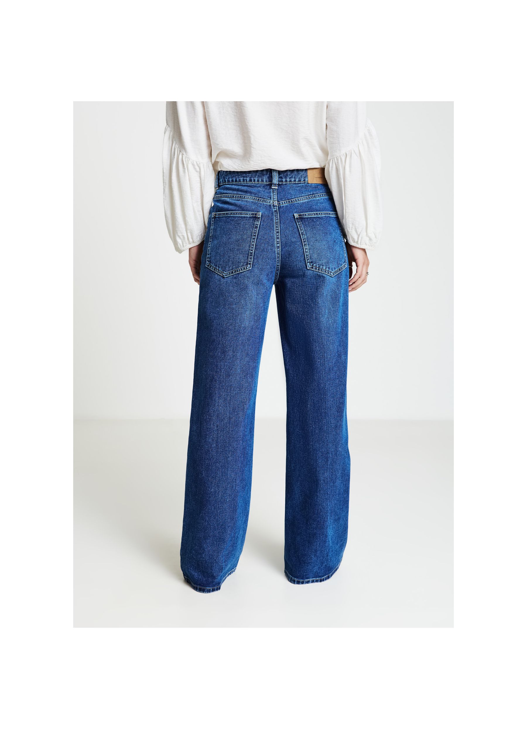 Palazzo jeans middle blue denim | Calliope