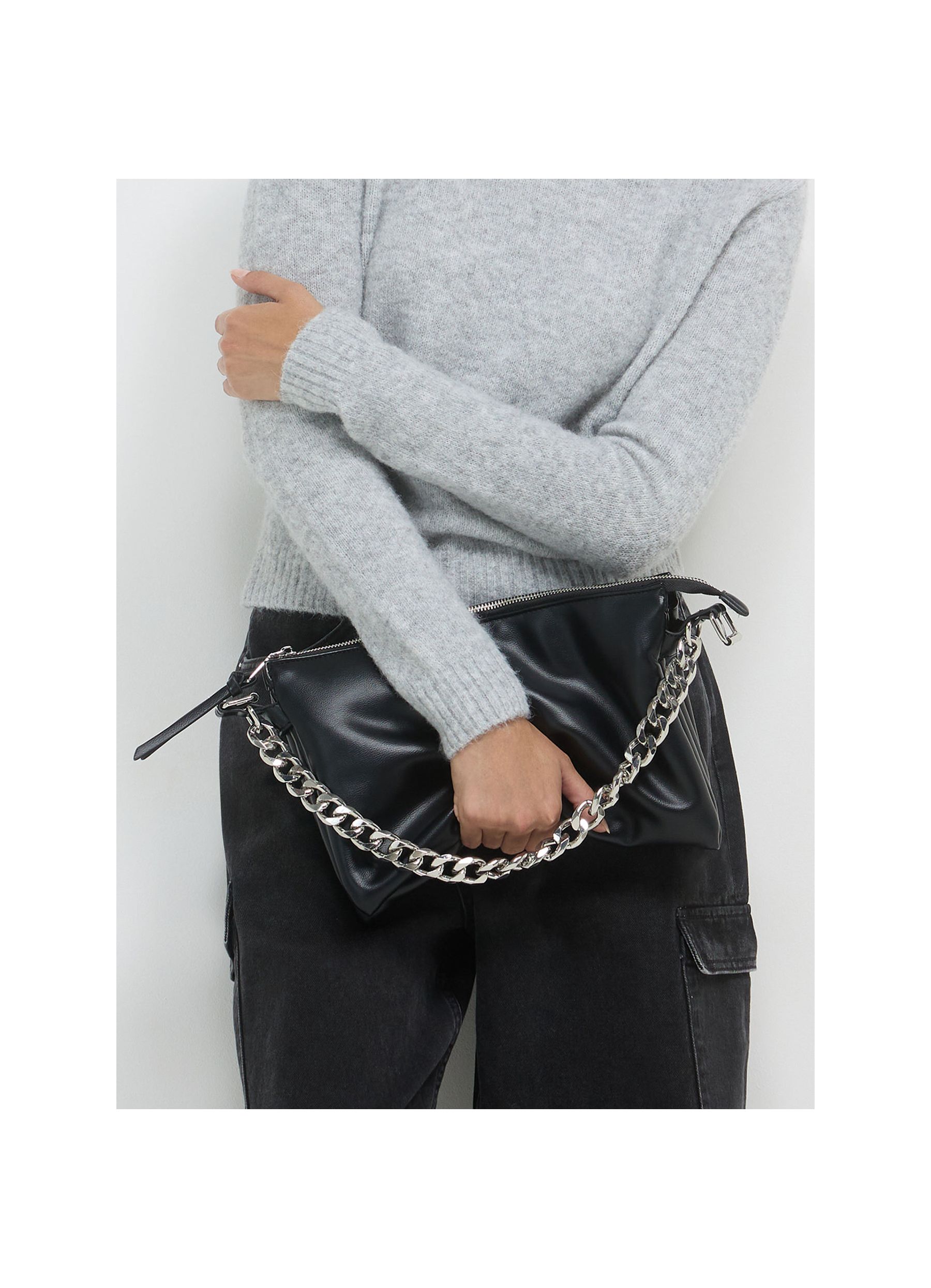 Chain shoulder bag ultrablack | Calliope