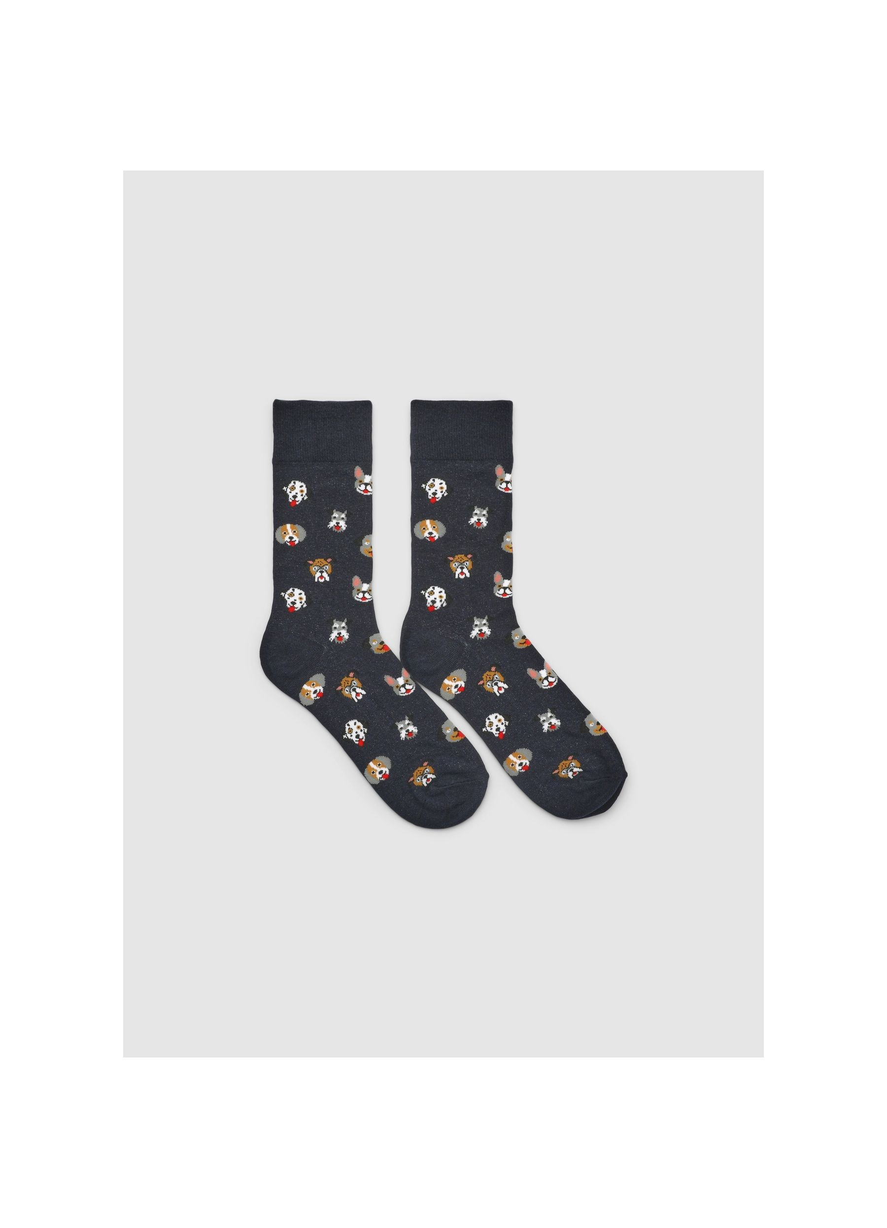 Dog patterned socks var blue night | Calliope