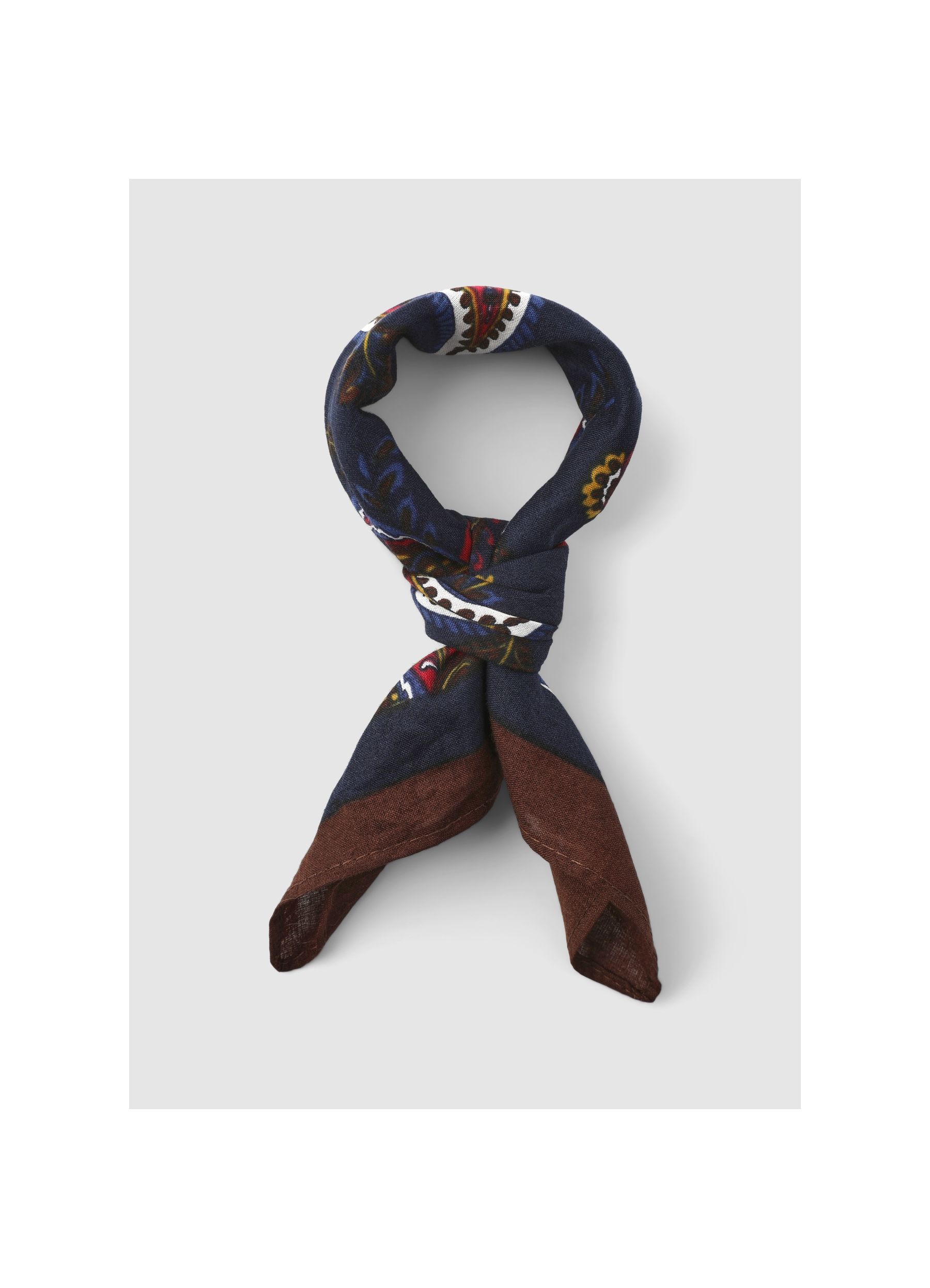 Apaszka z nadrukiem paisley war. niebieski blue night | Calliope