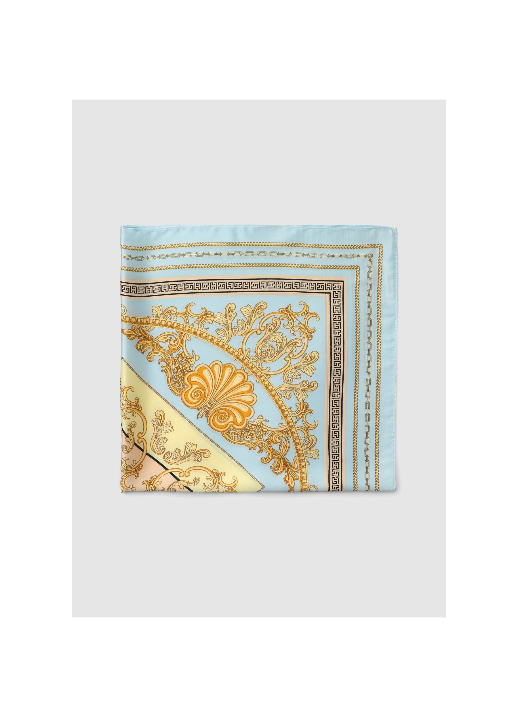 Scarf with Greek print var blue | Calliope