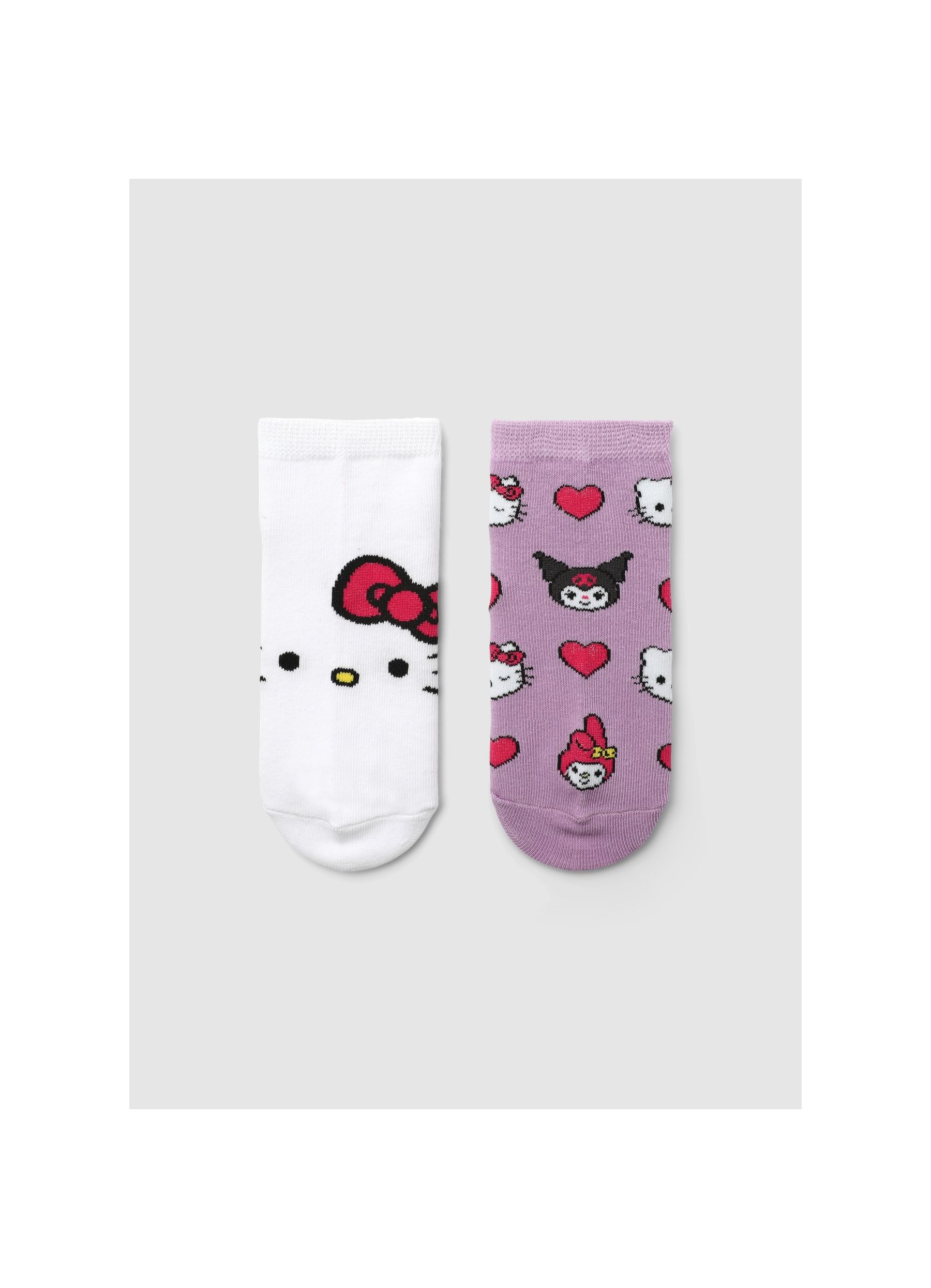 Pack of 2 socks with Hello Kitty print var optical whiteico | Calliope