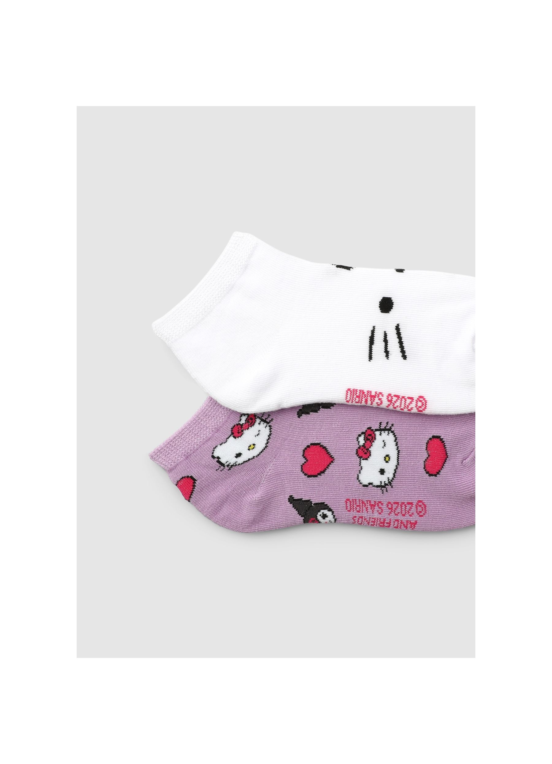 Pack of 2 socks with Hello Kitty print var optical whiteico | Calliope