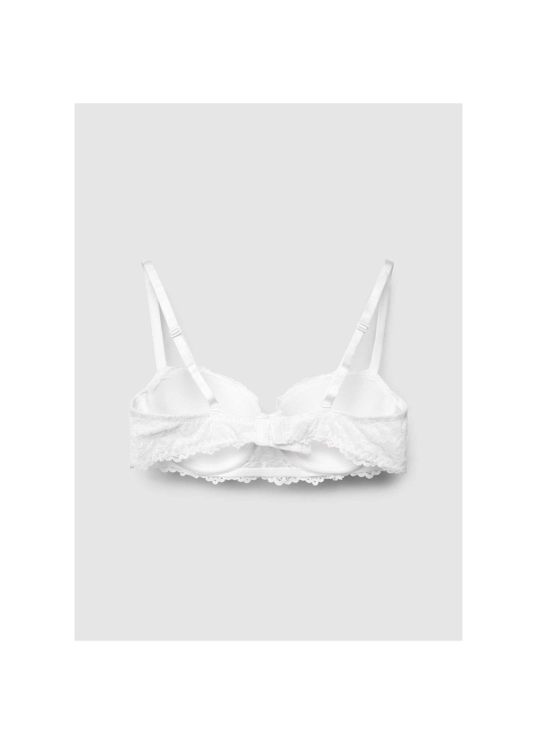 Lace balconette bra optical white | Calliope