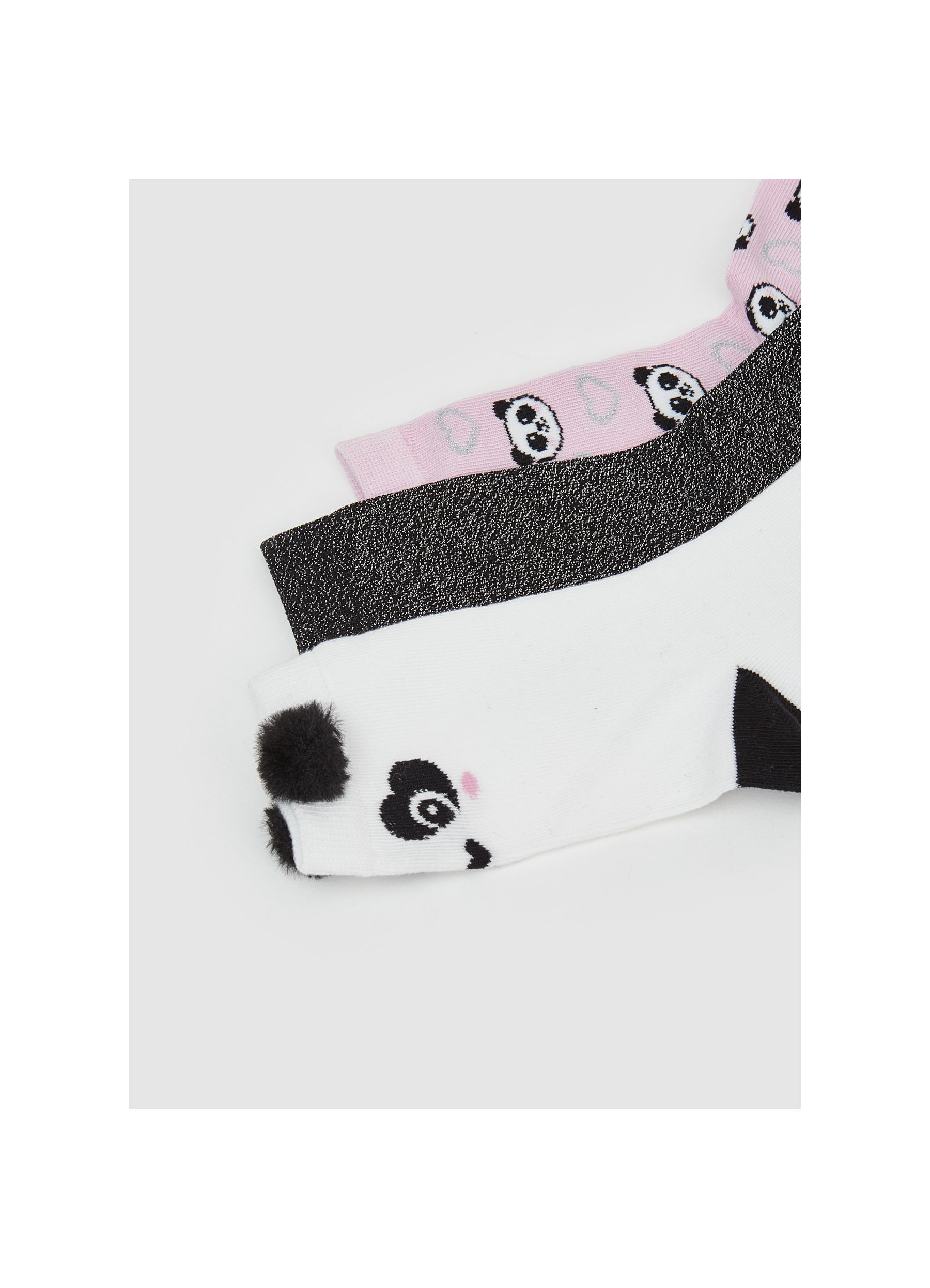 Pack 3 panda socks var black ultrablack | Calliope