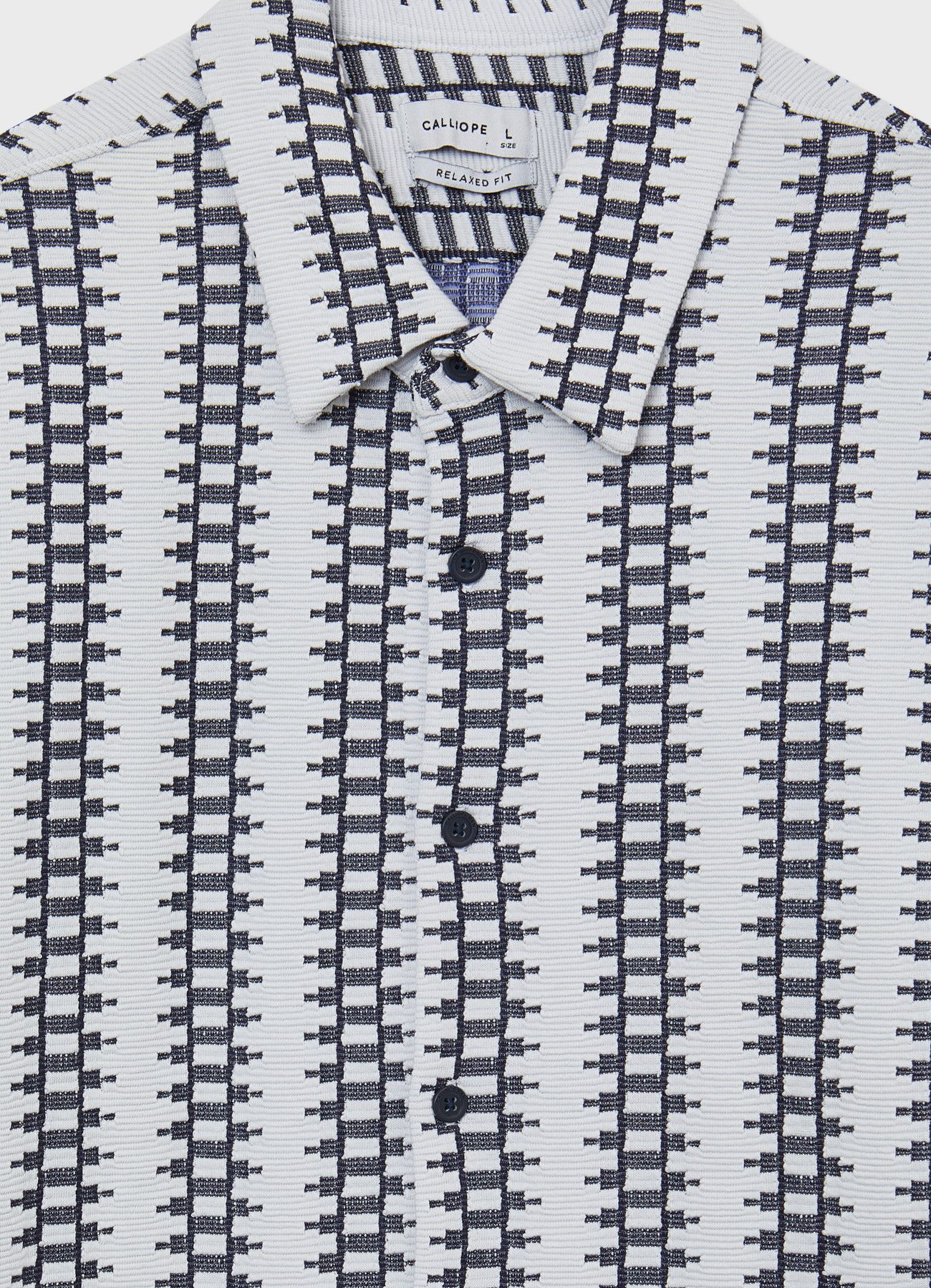 Πουκάμισο πλεκτό με ρίγες var midnight blue | Calliope