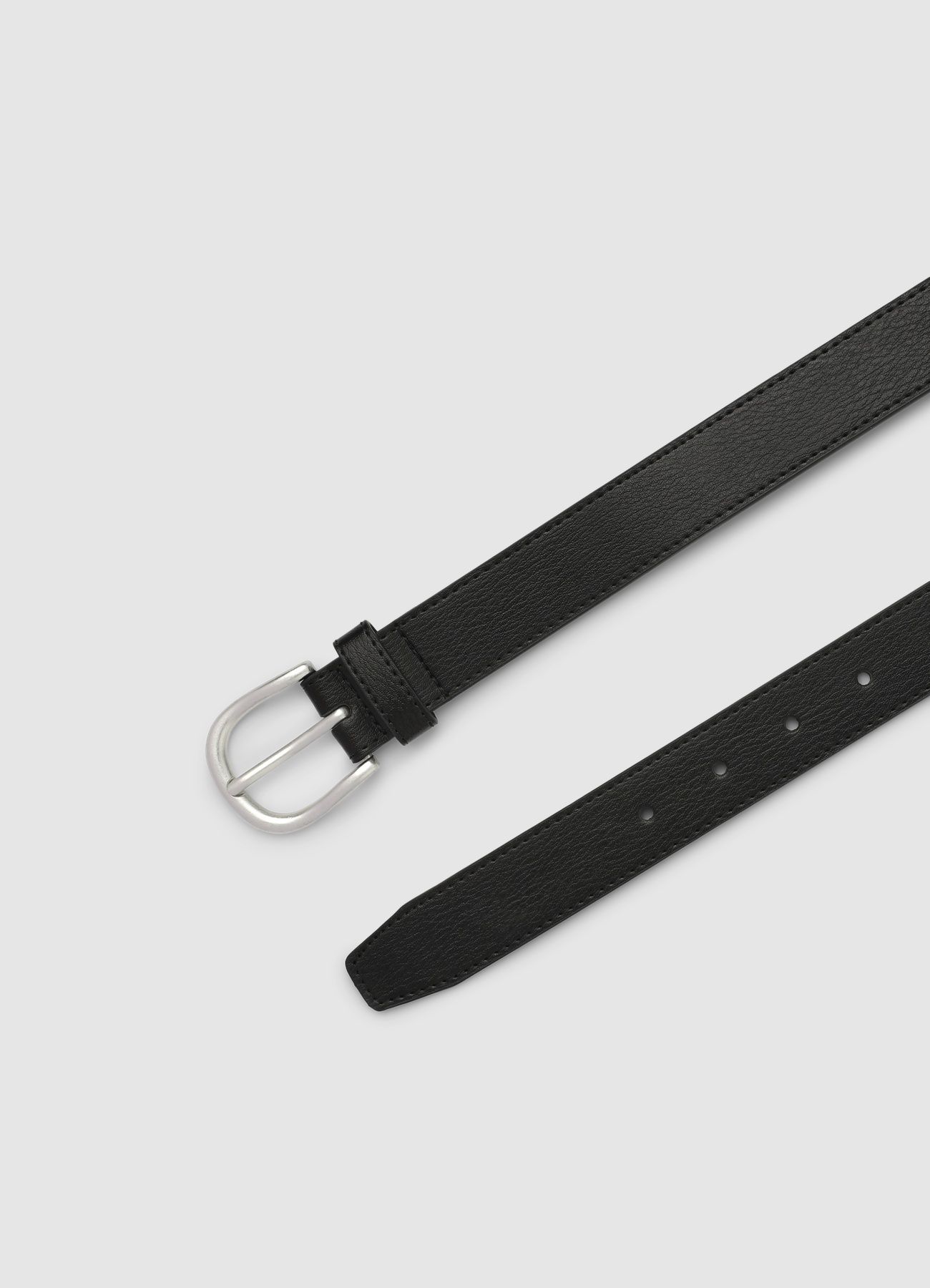 Belt with rounded buckle black | Calliope