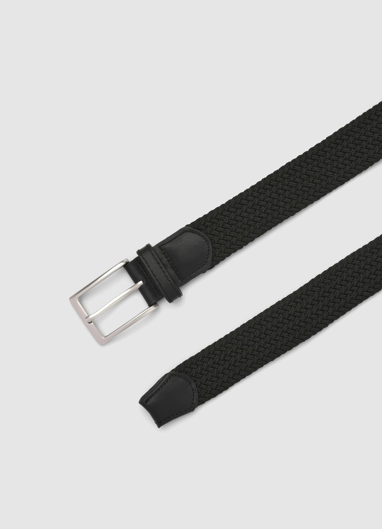 Woven belt with buckle black | Calliope