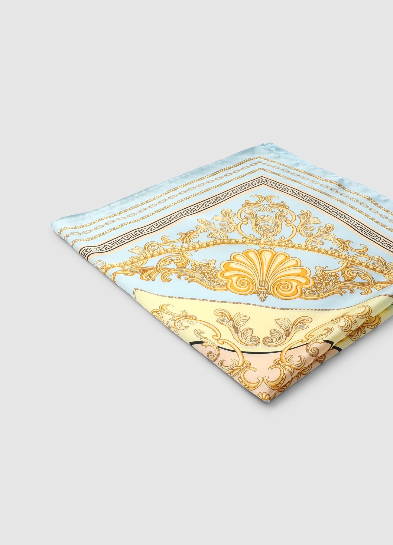 Scarf with Greek print var blue | Calliope