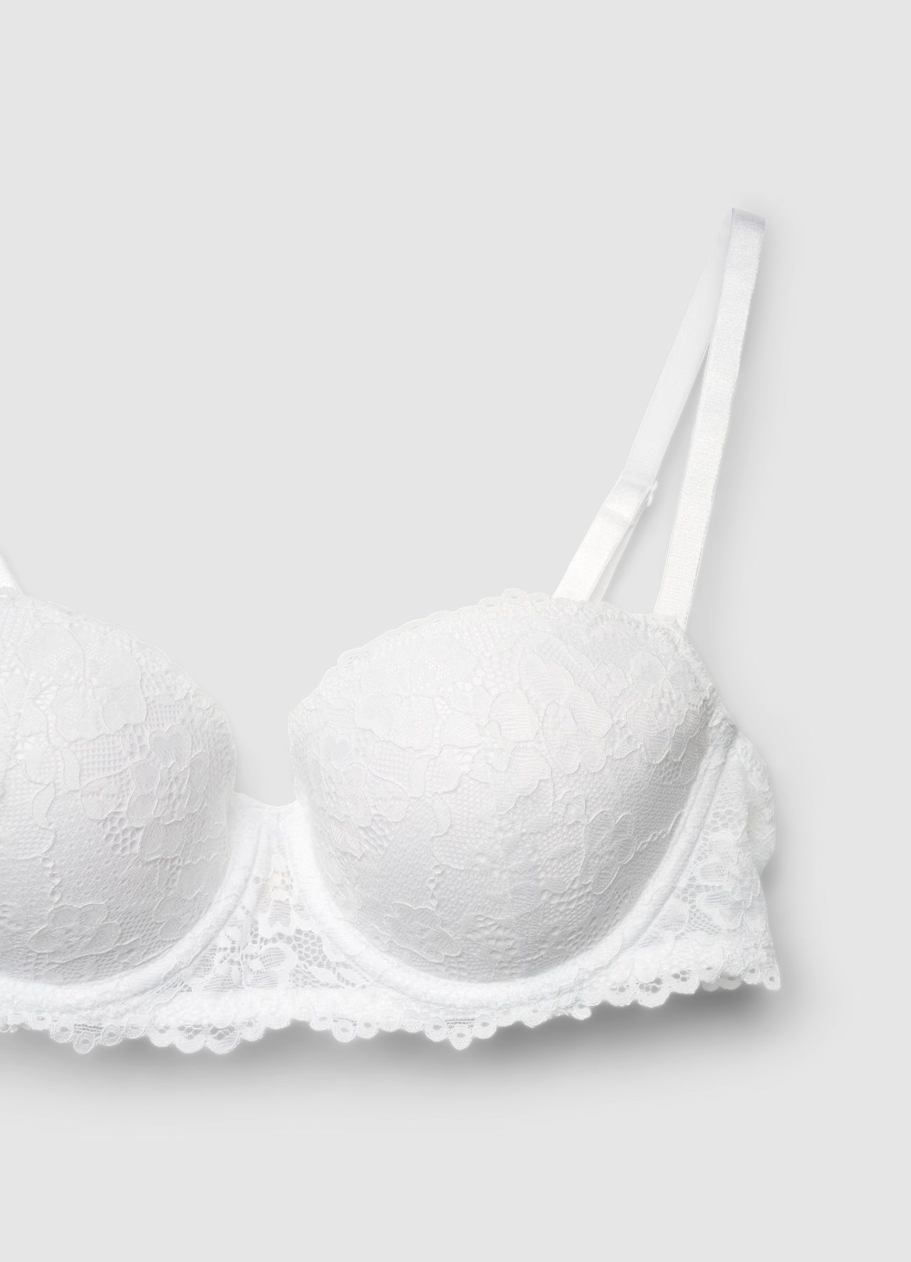Lace balconette bra optical white | Calliope